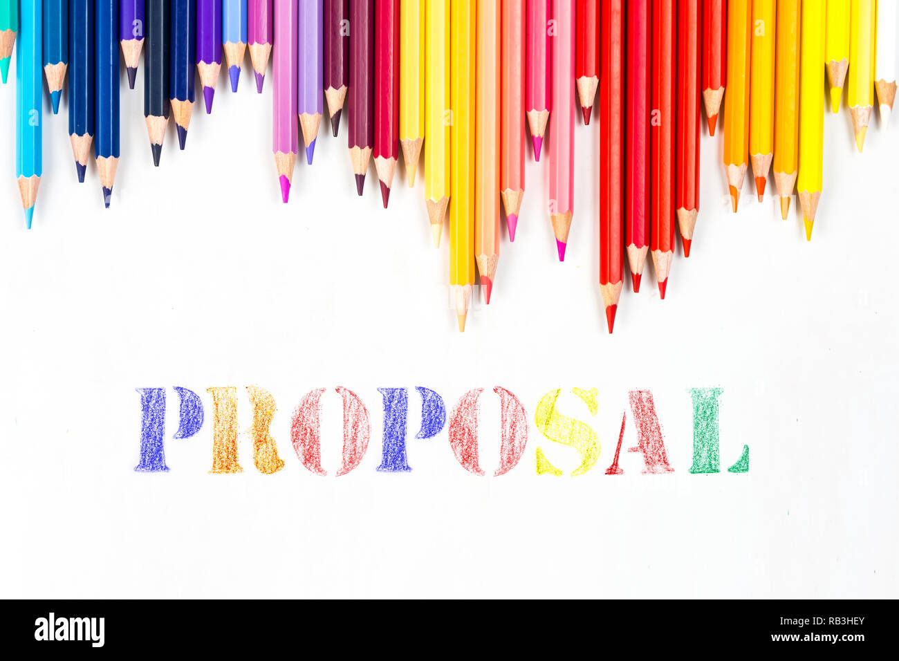 Proposal drawing by colour pencils Stock Photo - Alamy