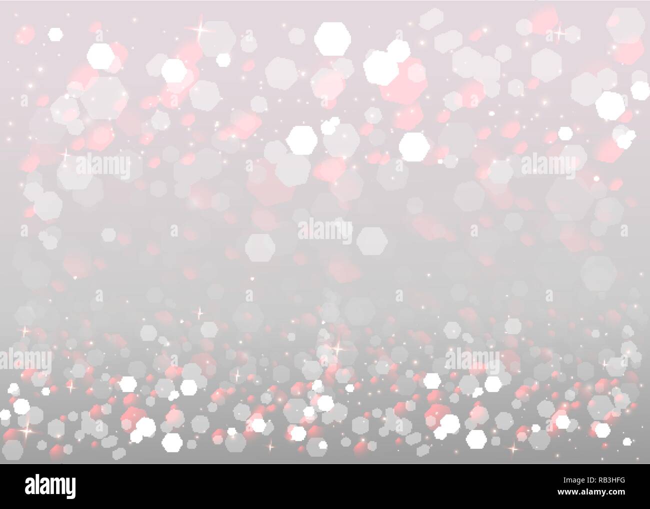 Abstract blurred soft focus bokeh of bright silver background with ...