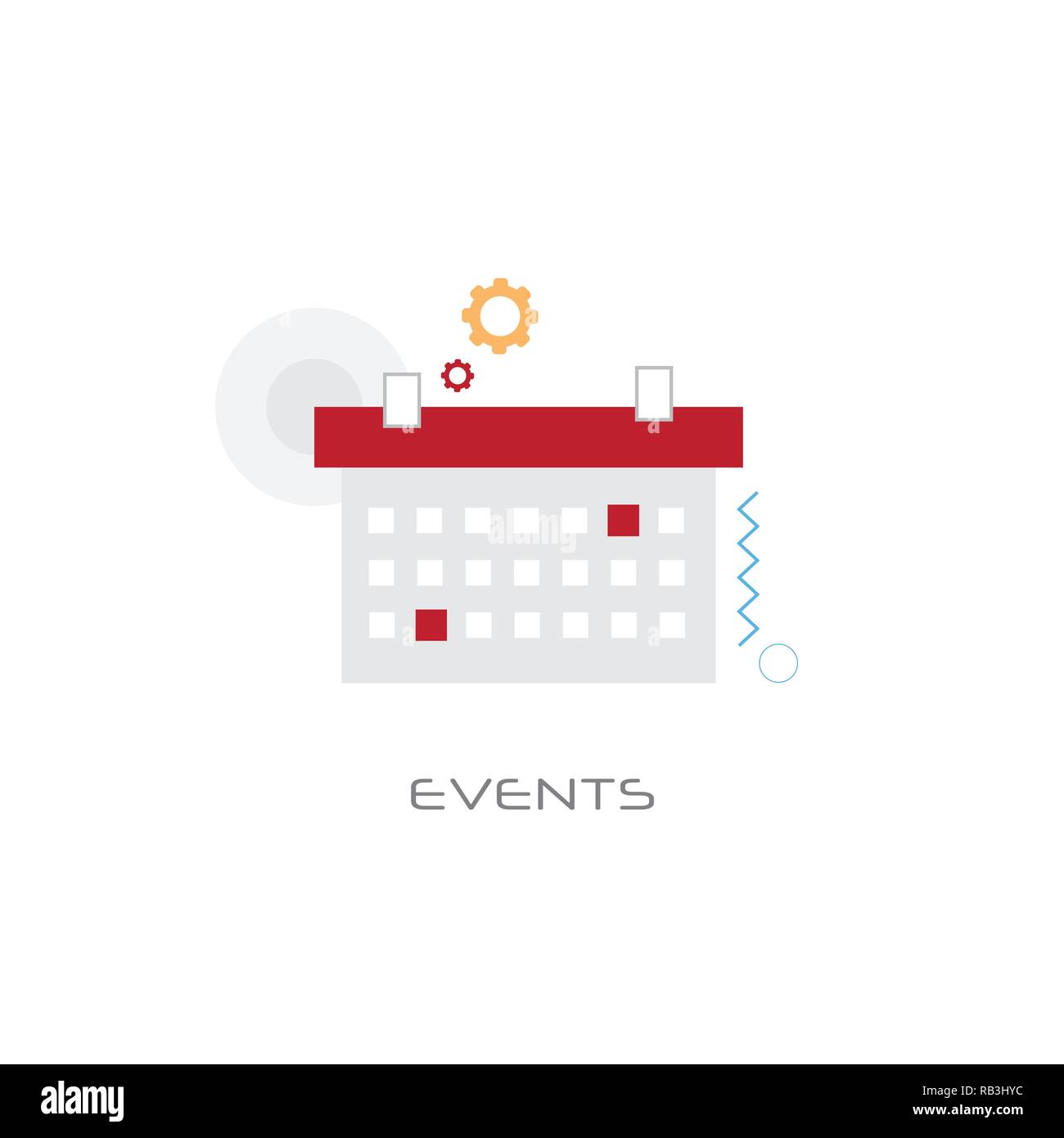 calendar date organizer office reminder events concept flat style ...