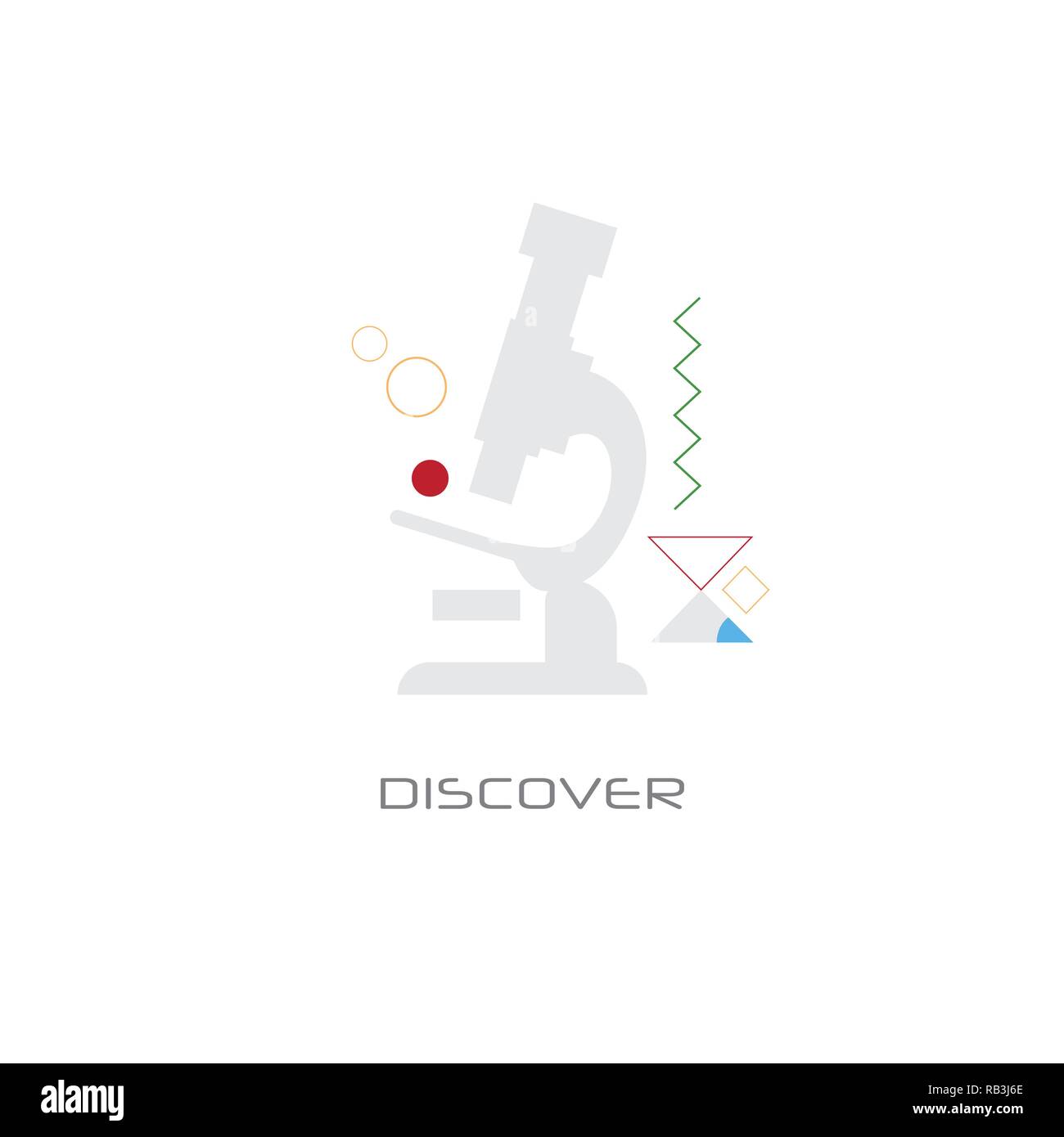microscope science equipment explore discover concept line style ...