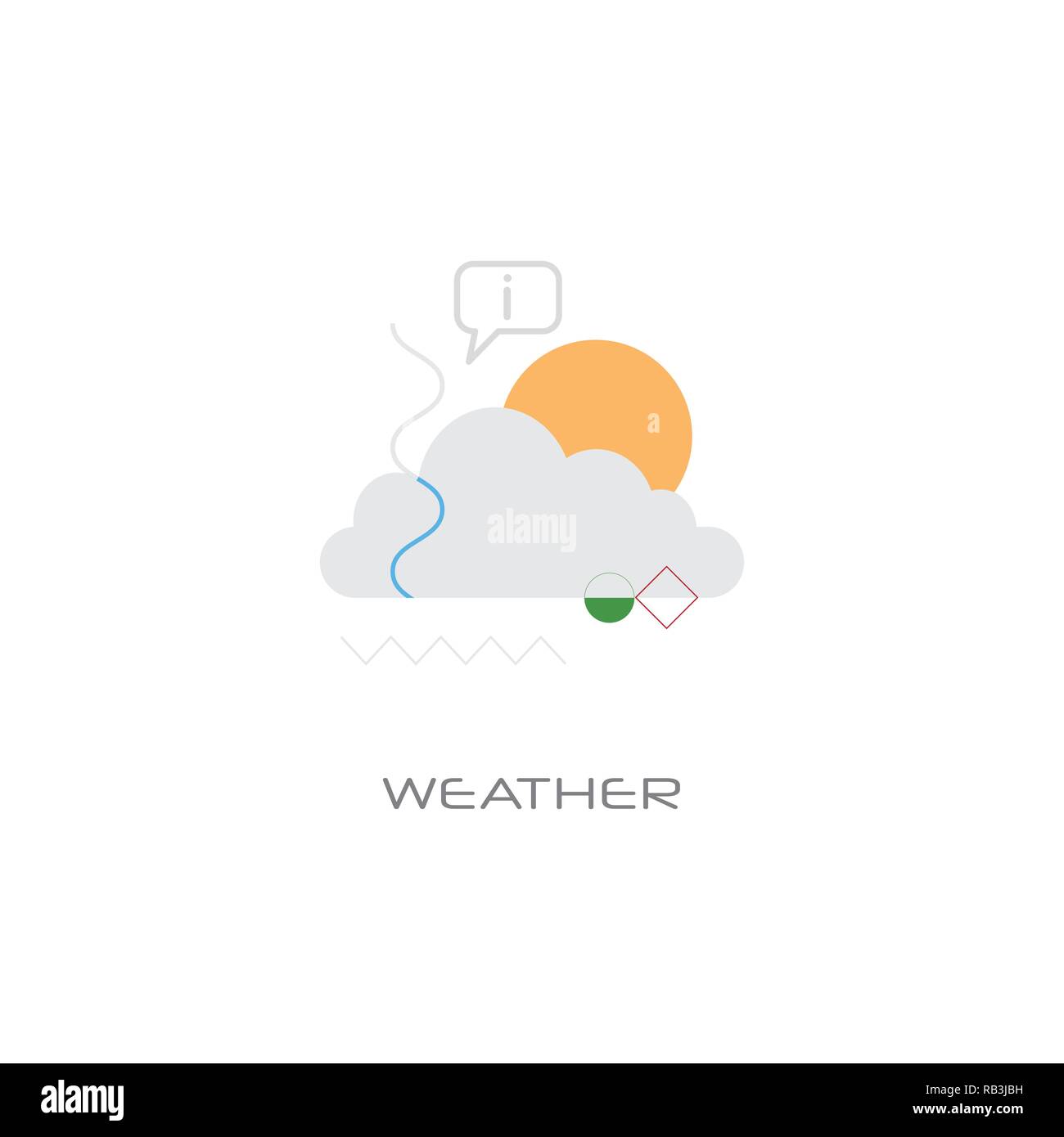 Weather forecast business icon Cut Out Stock Images & Pictures - Alamy