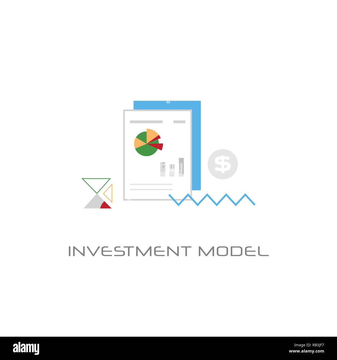 business project successful financial investment model concept line ...