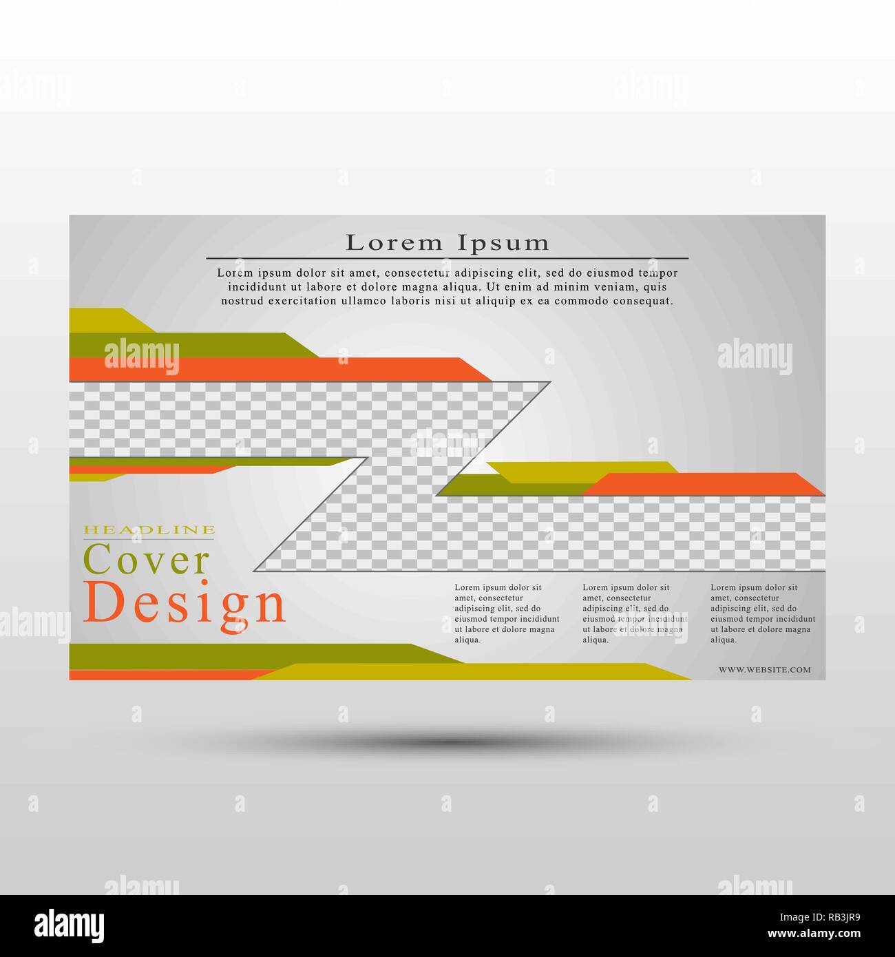 Conceptual cover template for presentations, reports, advertisements ...