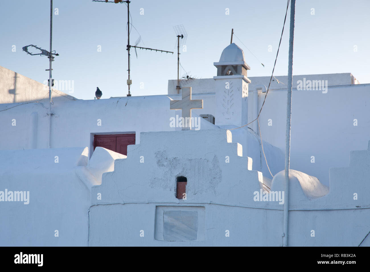 minimalist greek church detail Stock Photo - Alamy