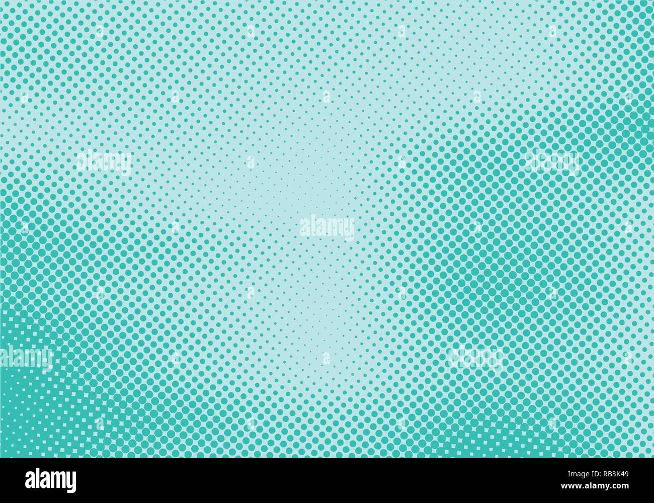 Abstract dots stripe halftone effect on green turquoise background and ...