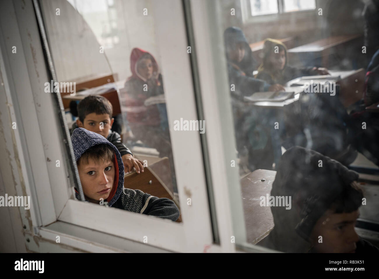 Broken school window hi-res stock photography and images - Alamy