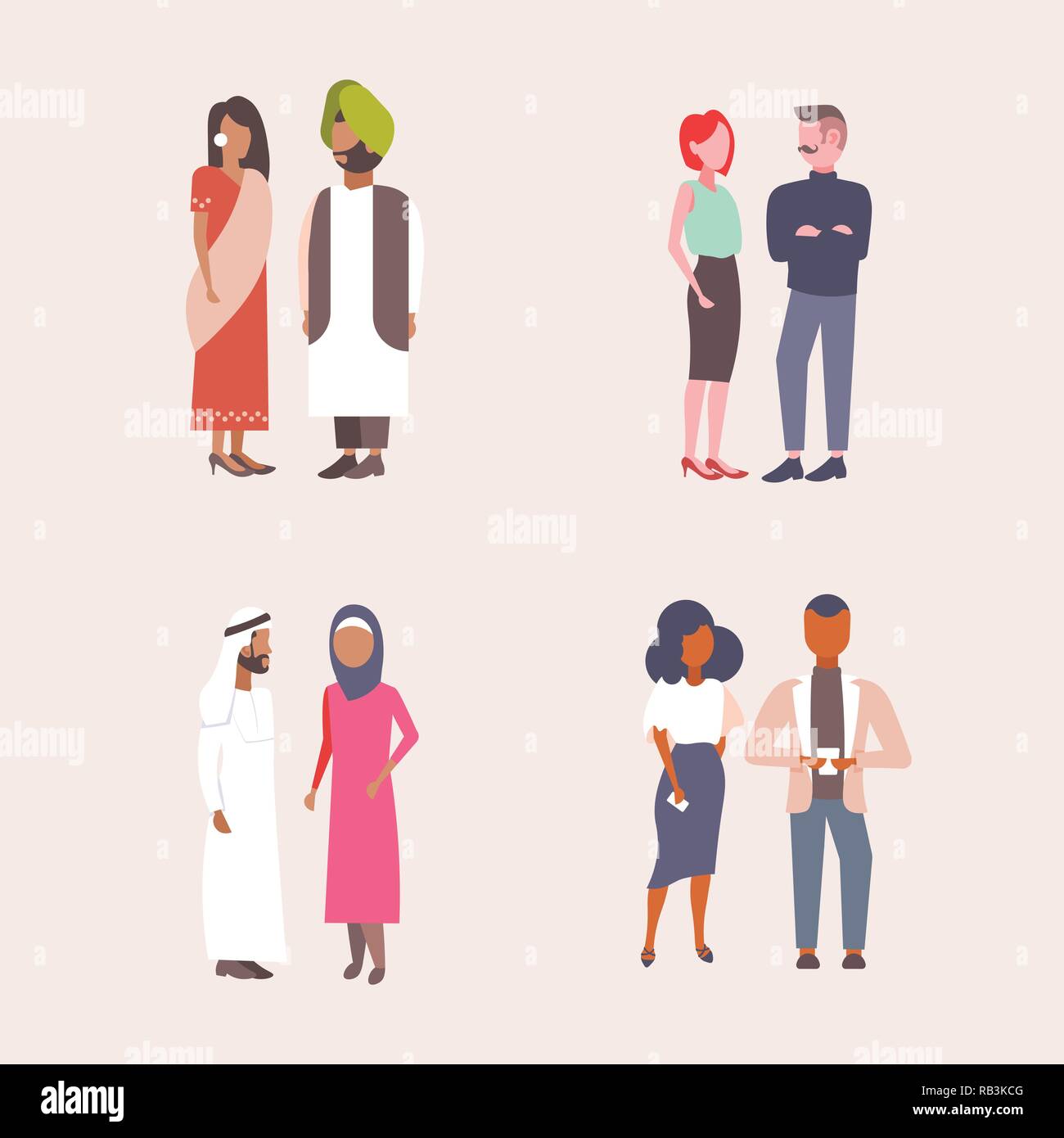 Different race people conversation Stock Vector Images - Alamy