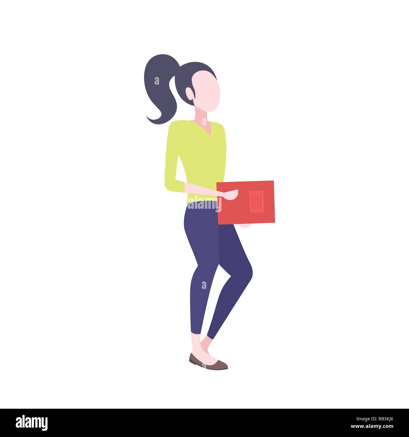 businesswoman holding paper document folder business woman boss or ...