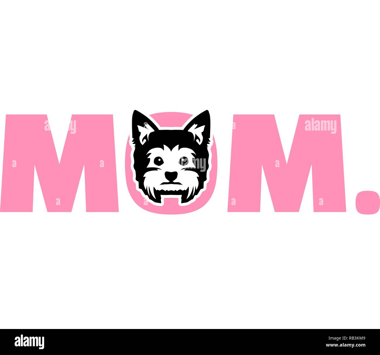 Yorkie best mom ever slogan Stock Vector Image & Art - Alamy