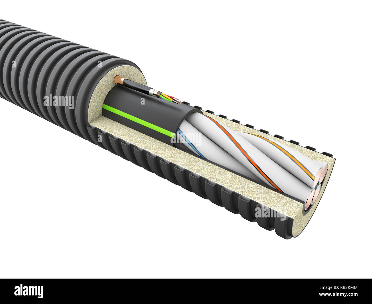 Fiber Optic Cable 3d Cut Out Stock Images & Pictures - Alamy