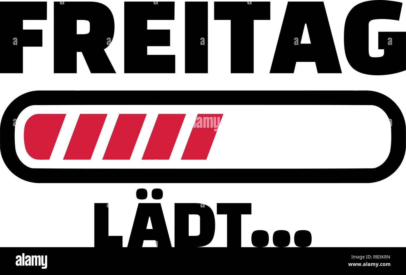 Friday loading bar for the weekend german Stock Vector Image & Art - Alamy