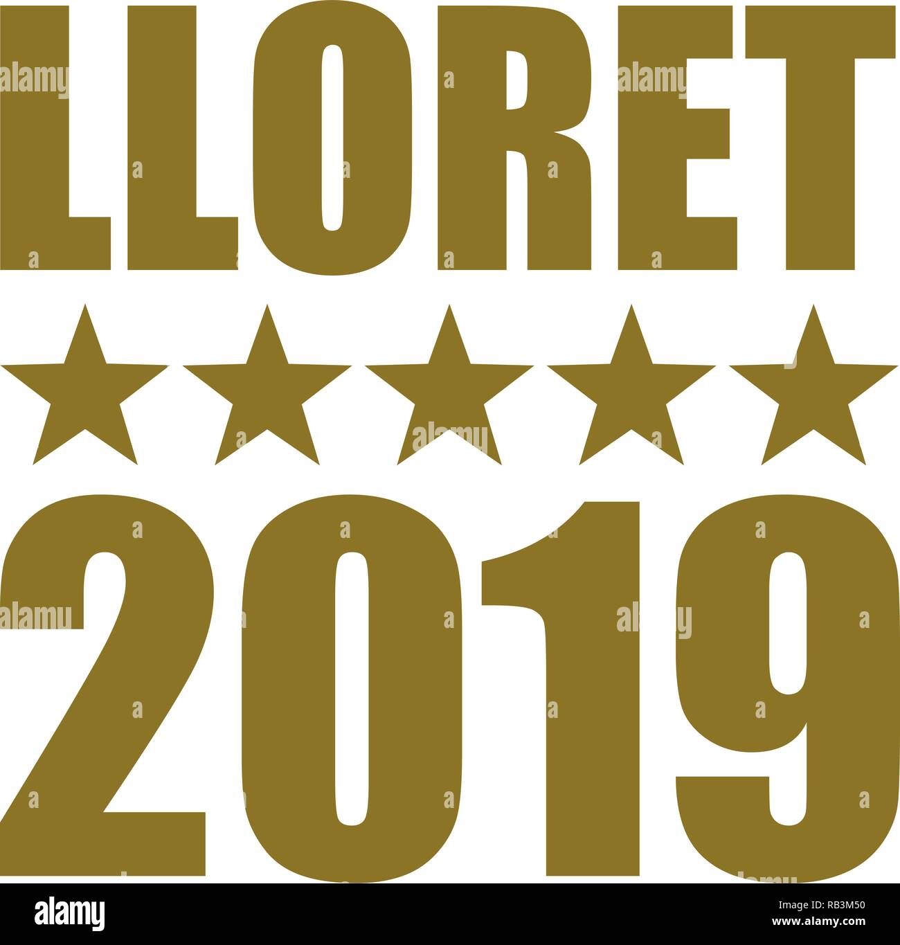 Lloret 2019 with golden stars Stock Vector Image & Art - Alamy