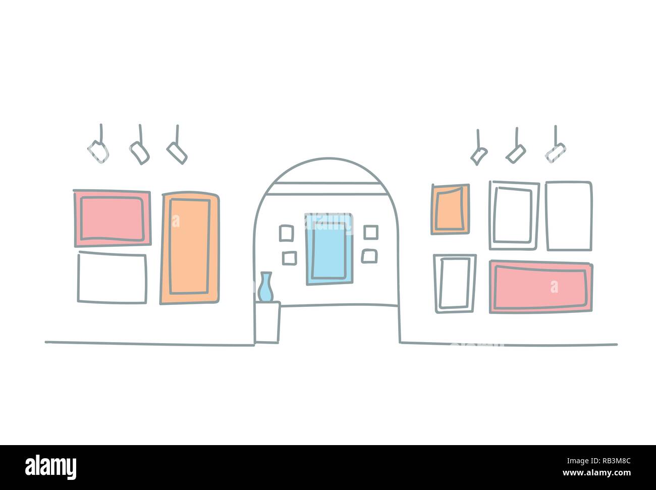 The gallery at sketch Stock Vector Images - Alamy