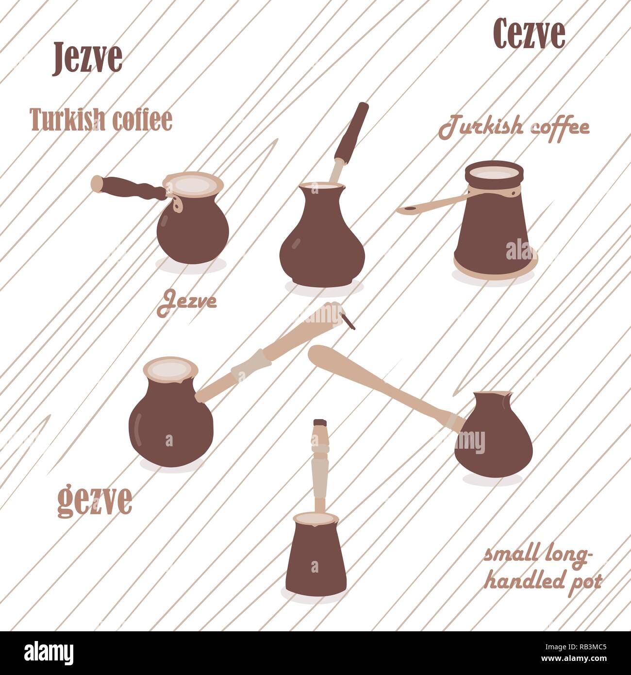 Coffee break. Coffee time. Coffee beans Turkish coffee Stock Vector ...