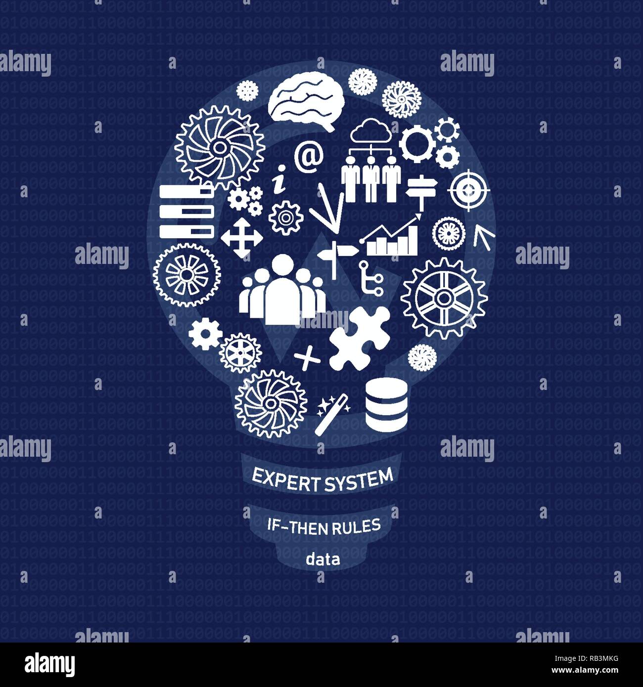 Expert system lettering web design. Concept. Lettering. Light ...