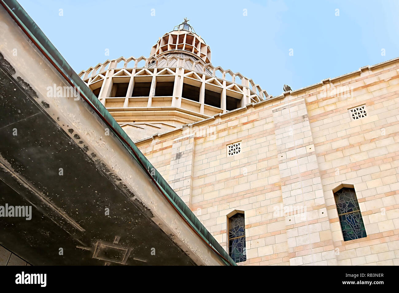 The dome of the Basilica of the Annunciation, Church of the ...