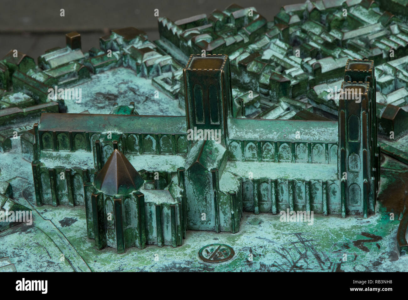 Miniature bronze replica model of York Minster, York, North Yorkshire ...