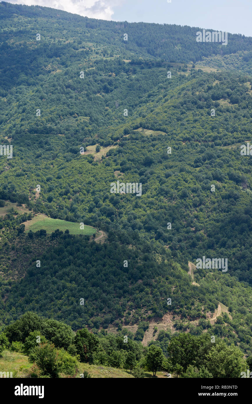 Panorama with village of Gega and Ograzhden Mountain, Blagoevgrad ...