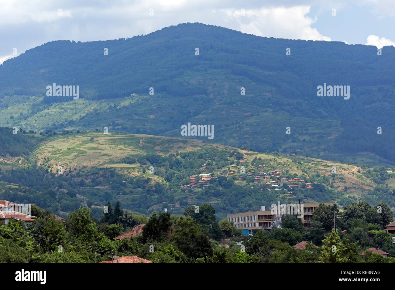 Panorama with village of Gega and Ograzhden Mountain, Blagoevgrad ...
