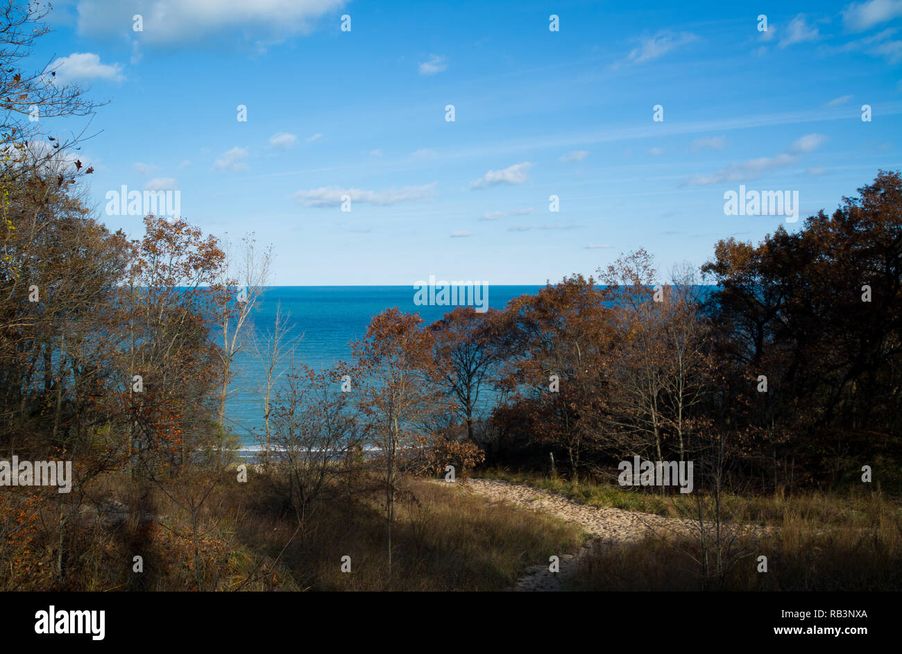 Indiana lake michigan indiana dunes state park hi-res stock photography ...