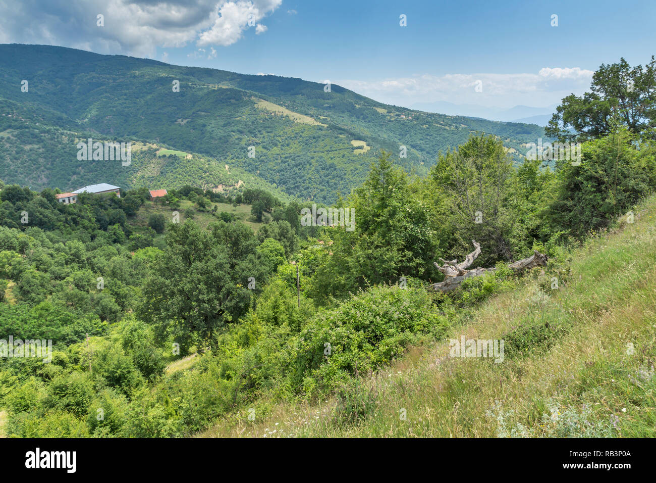 Panorama with village of Gega and Ograzhden Mountain, Blagoevgrad ...