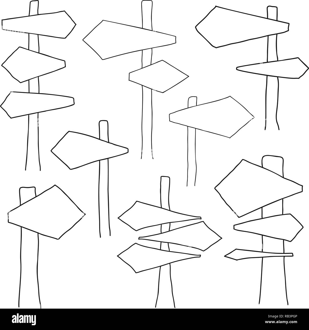 Set of different pointers on a white background. Vector Stock Vector ...