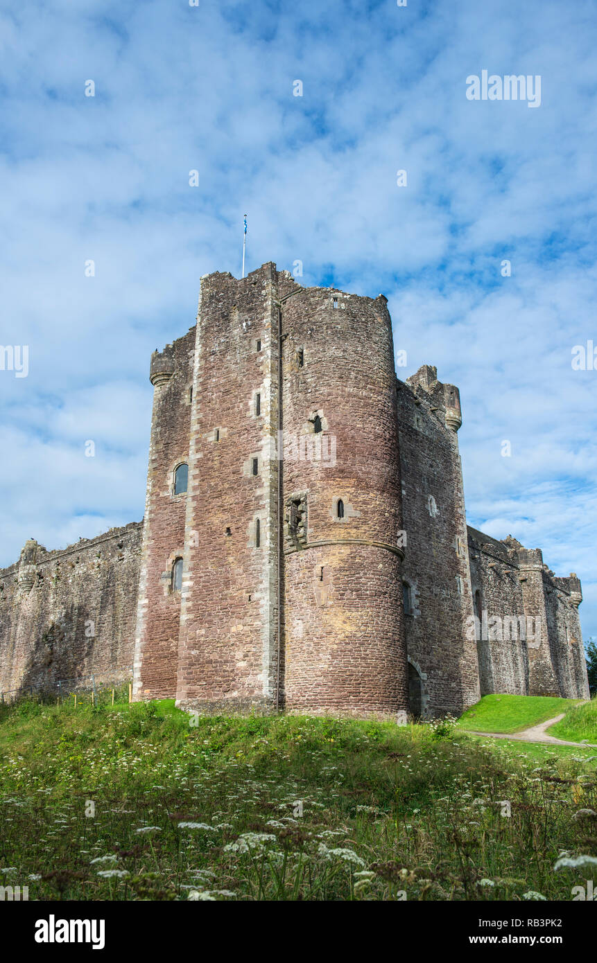Exterior of Doune Castle near Stirling in Scotland, famous for being a ...