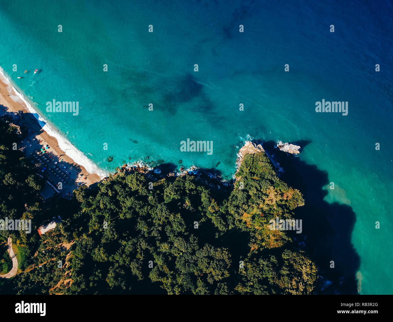 Drone top view of a sea cliff and a beach Stock Photo - Alamy