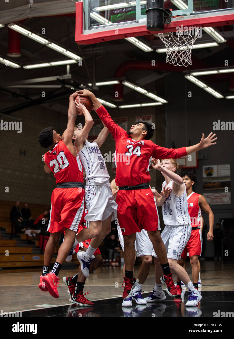 Basketball action Vallejo vs. Spring Creek High School in Palo Cedro ...
