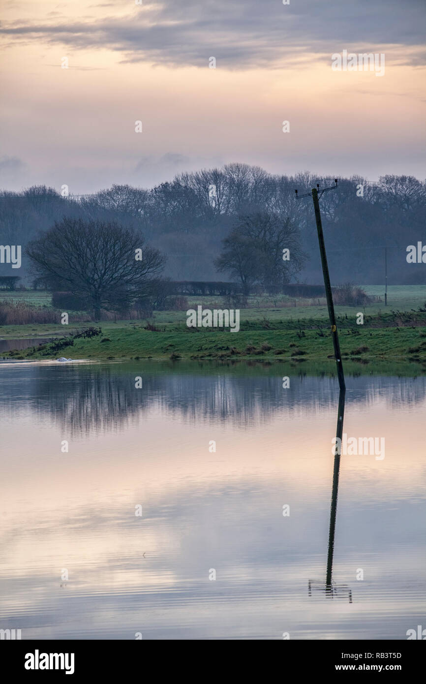 Flood plains, Adur Valley, West Sussex Stock Photo - Alamy