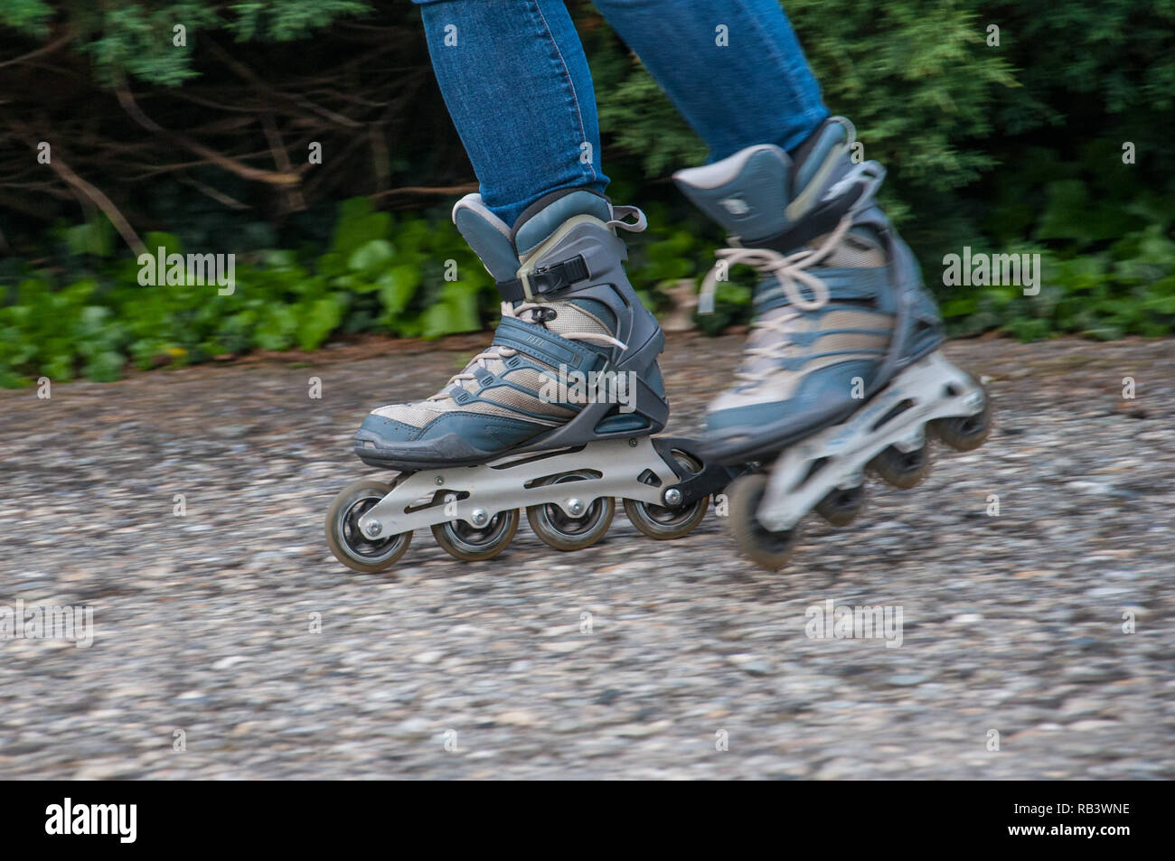 roller skating motion blur Stock Photo - Alamy
