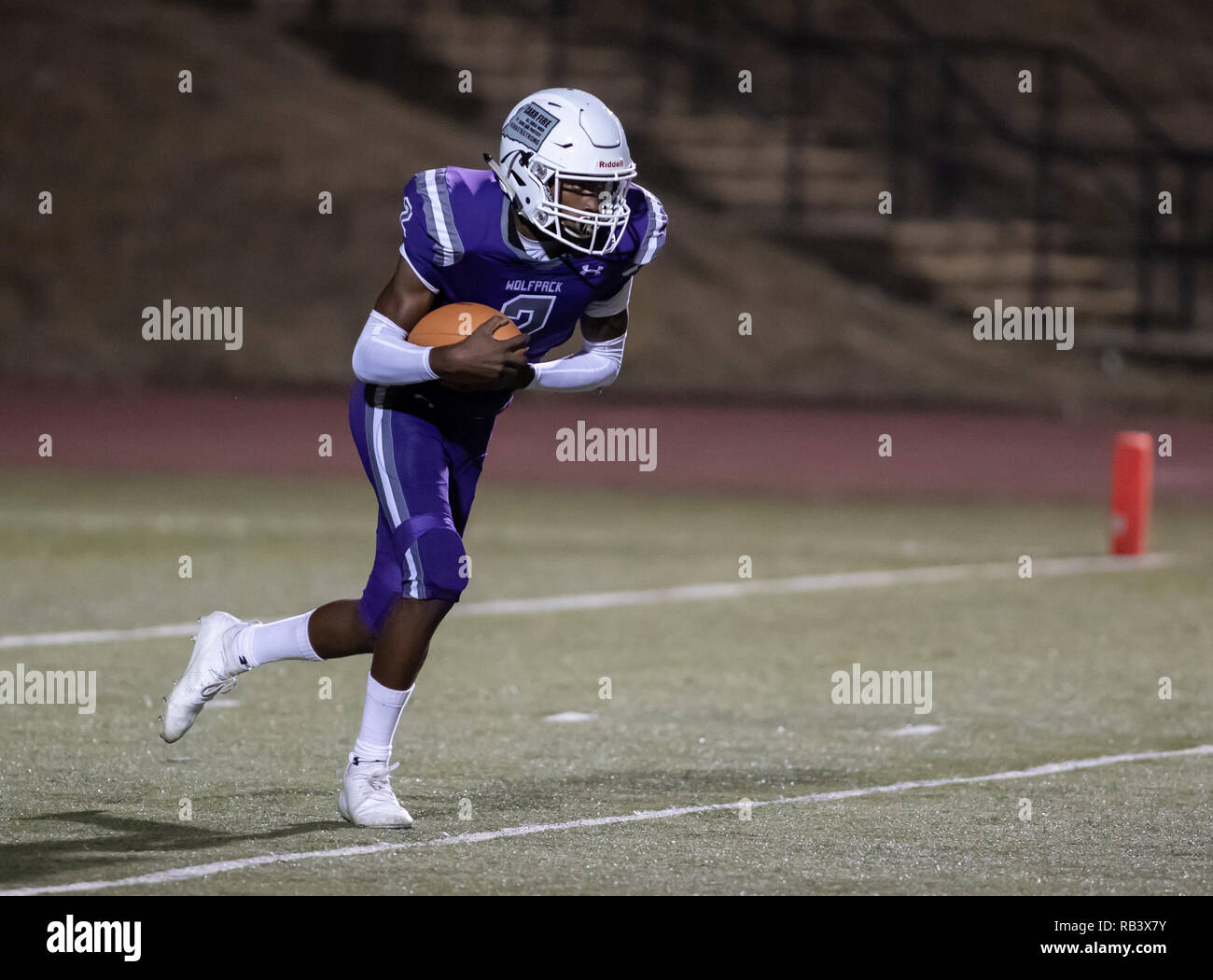 Varsity football action with Eureka vs, Shasta High School in Redding ...