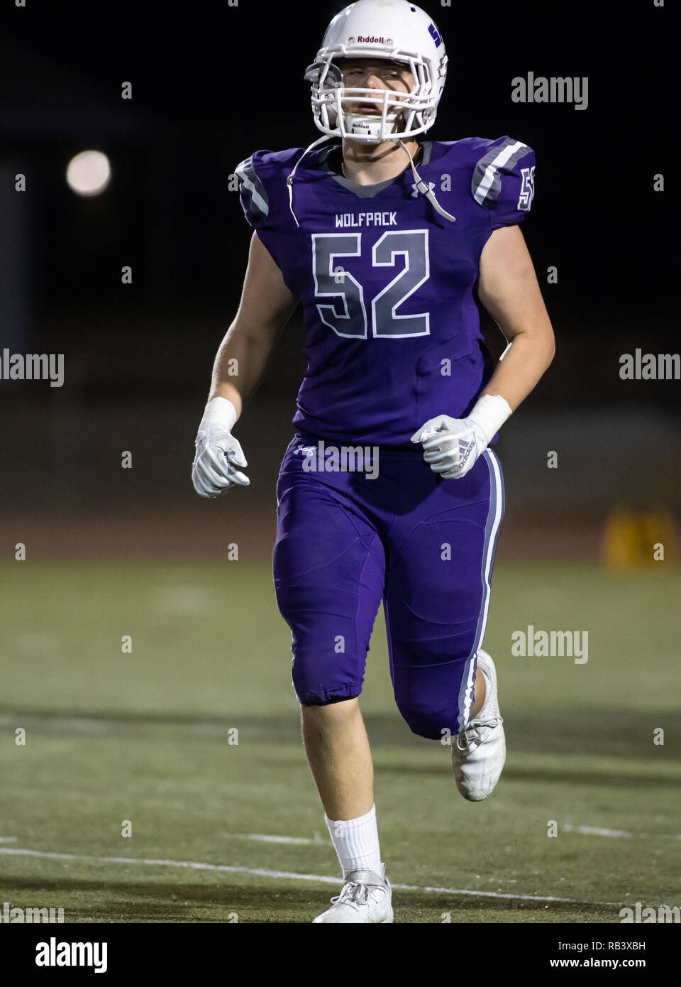 Varsity football action with Eureka vs, Shasta High School in Redding ...