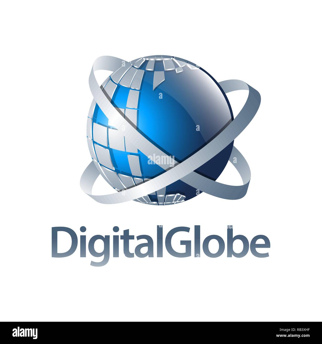 Blue Sphere Logo With Lines