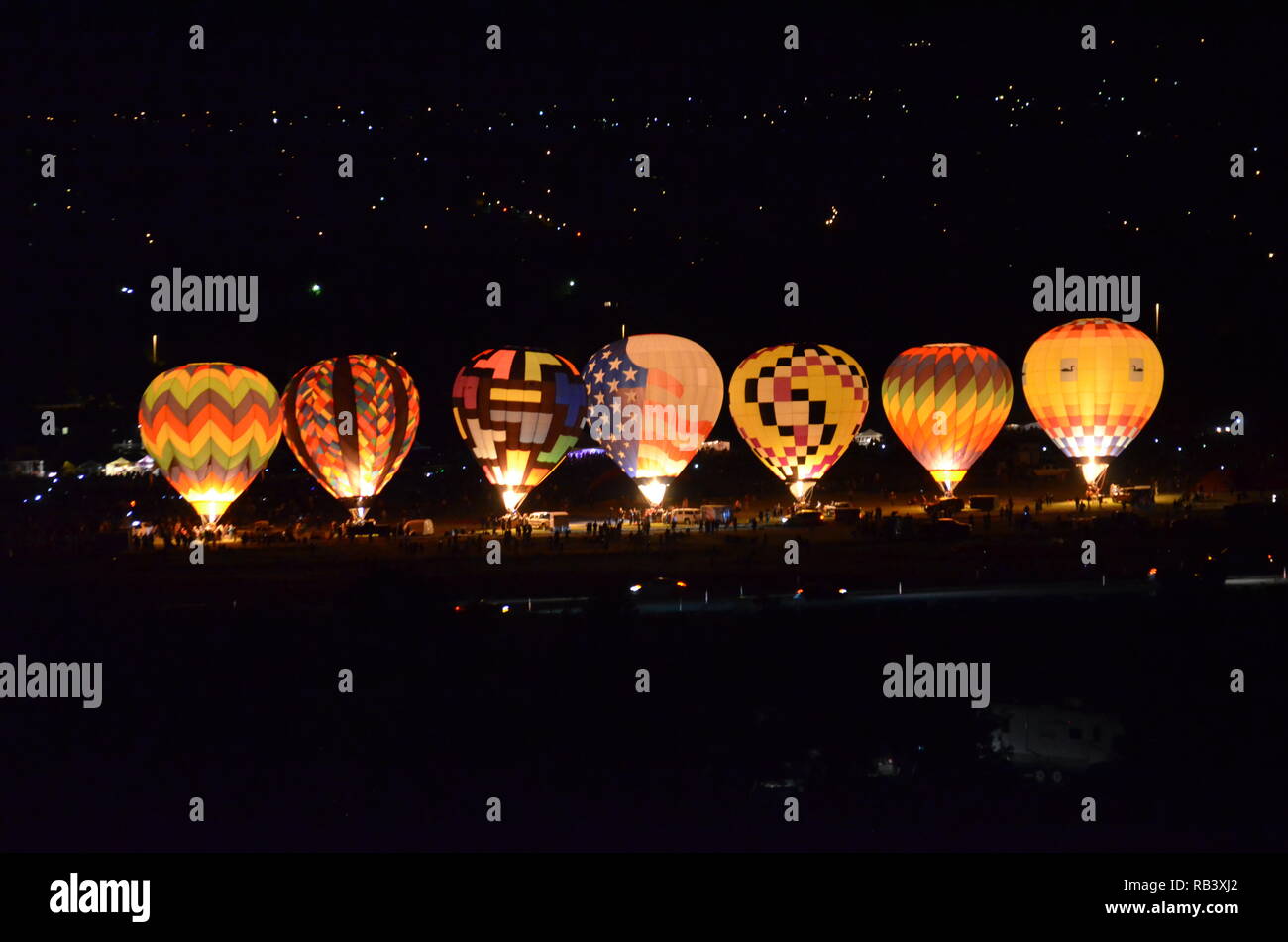 The Great Reno Balloon Race Glow Show Stock Photo - Alamy