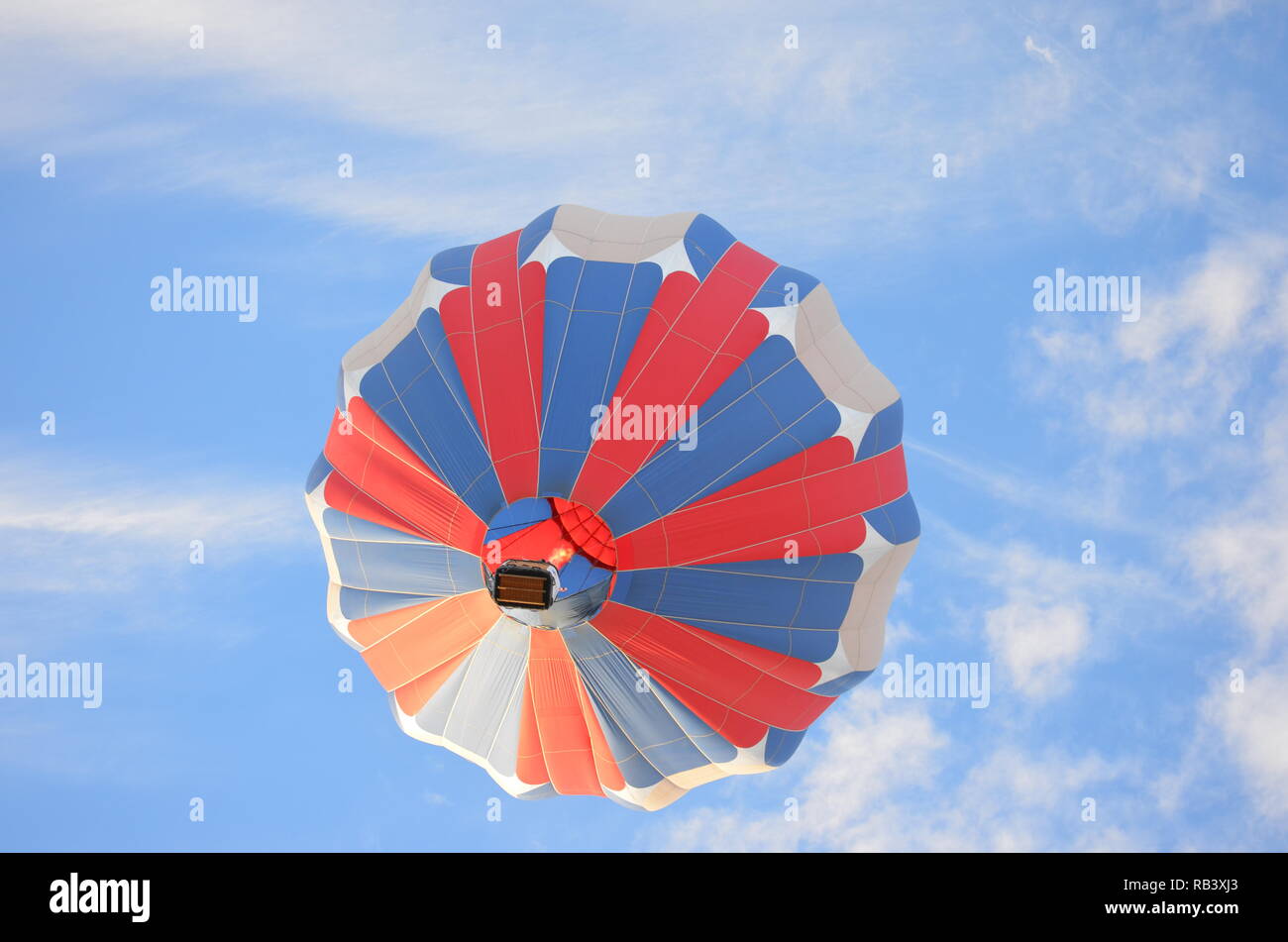 Hot Air Balloon from below Stock Photo - Alamy
