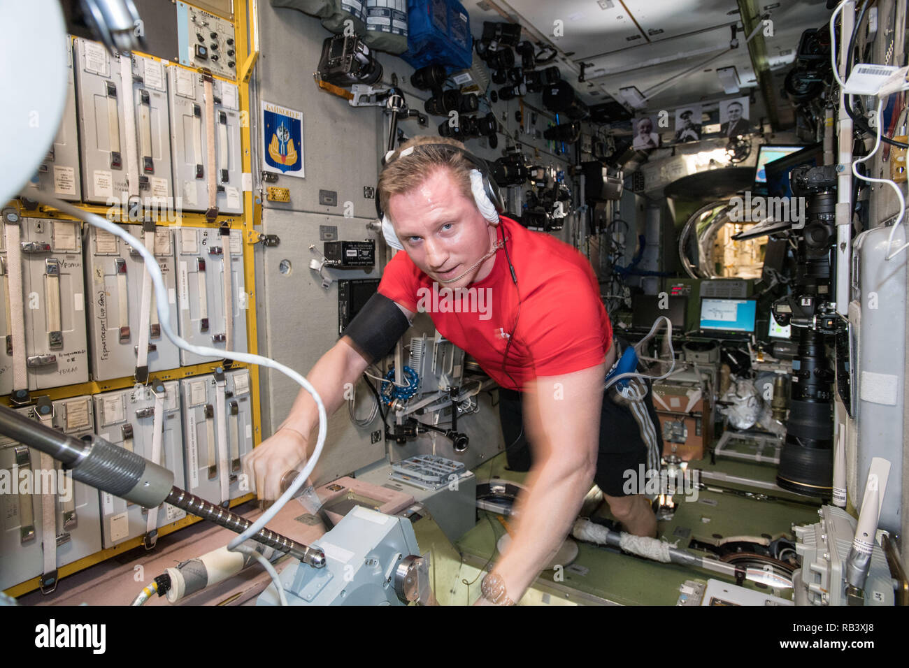 Expedition 57 Flight Engineer and Russian cosmonaut Sergey Prokopyev ...