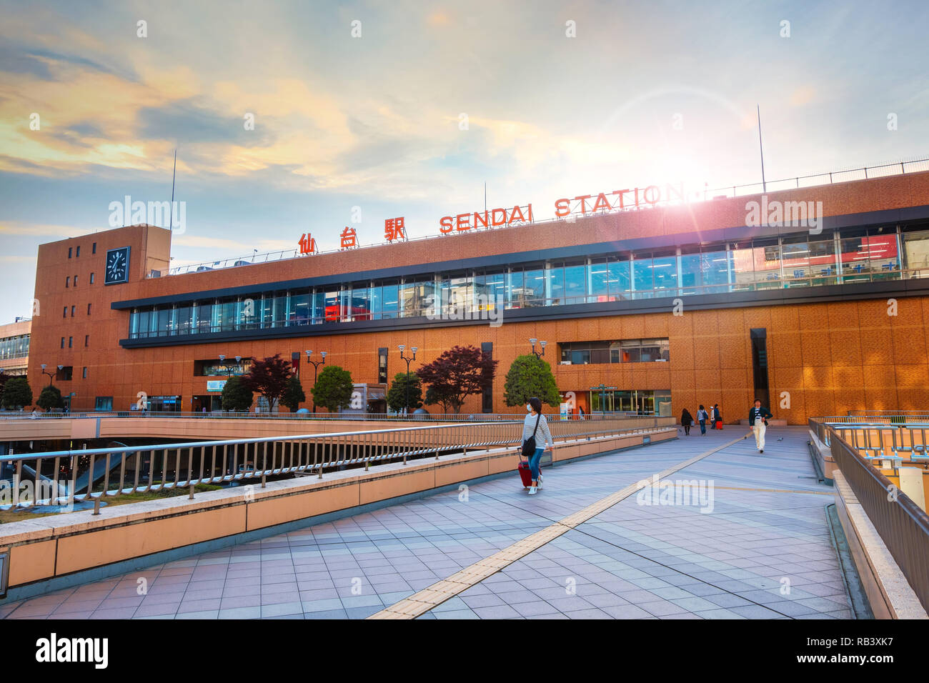 Tokyo, Japan - April 22 2018: Sendai Station is a major railway station ...