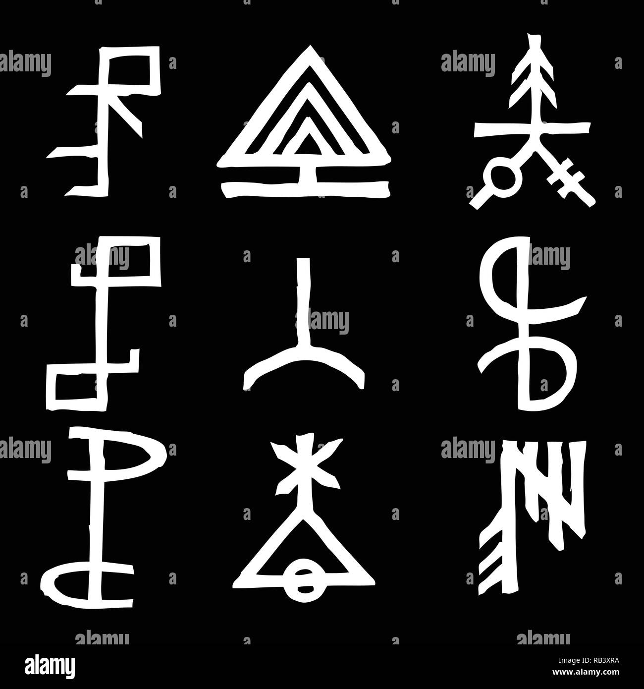 Medieval manuscript devil Stock Vector Images - Alamy