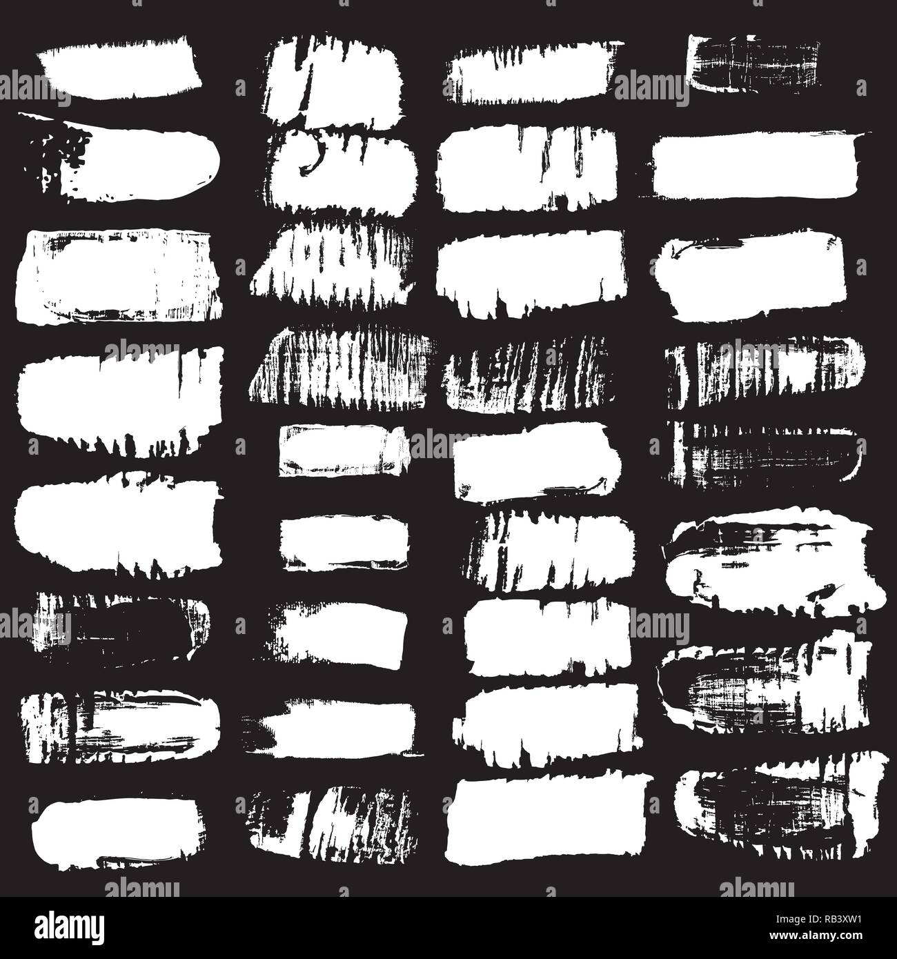 Vector set of grunge brush strokes Stock Vector Image & Art - Alamy