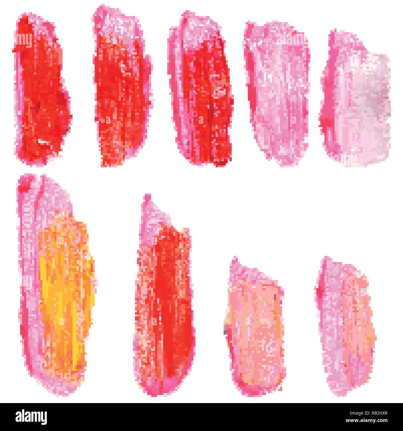 Hand drawn oil paint strokes. Vector background stains set Stock Vector ...