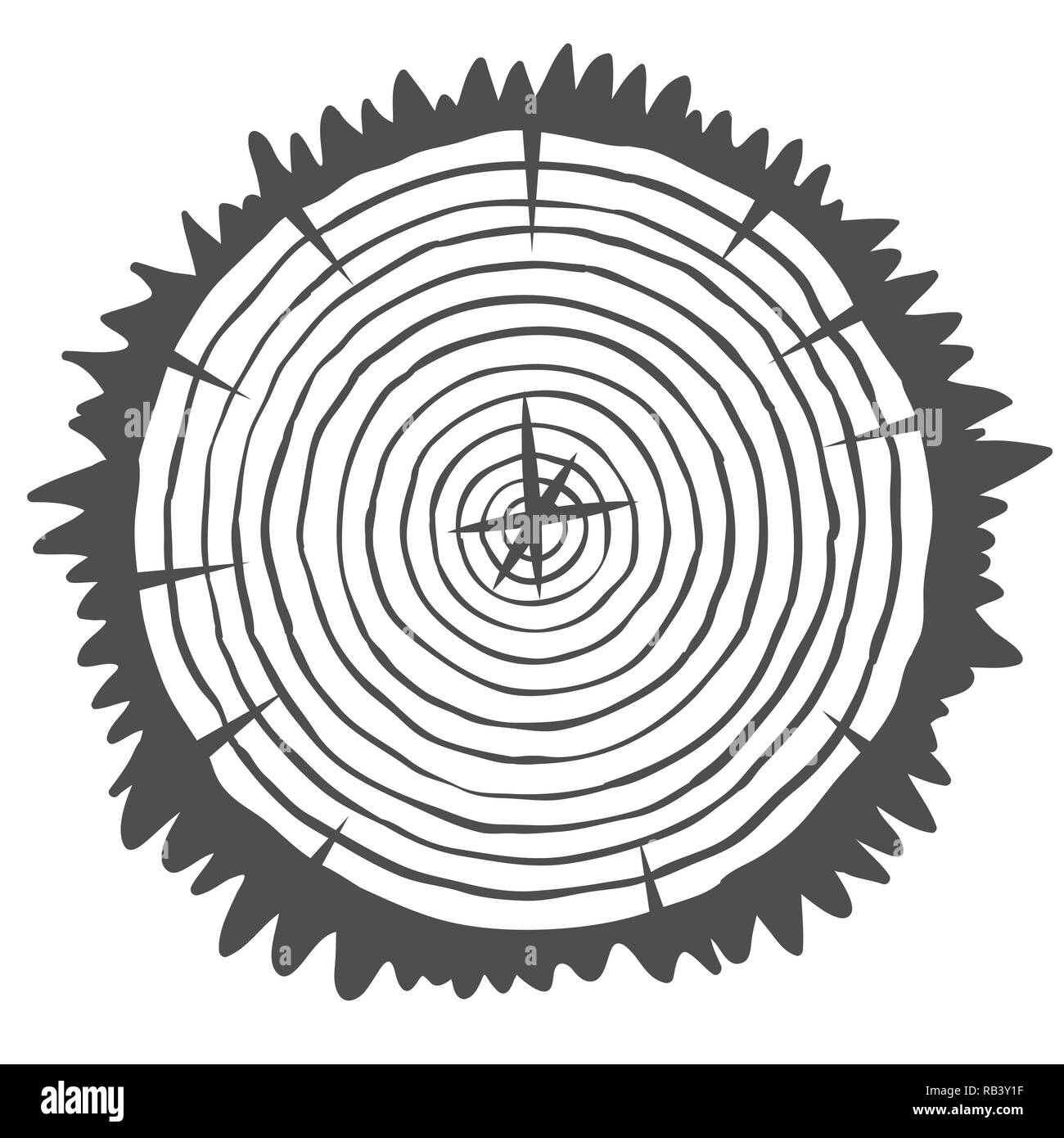 Conceptual background with tree-rings. Vector graphics Stock Vector ...