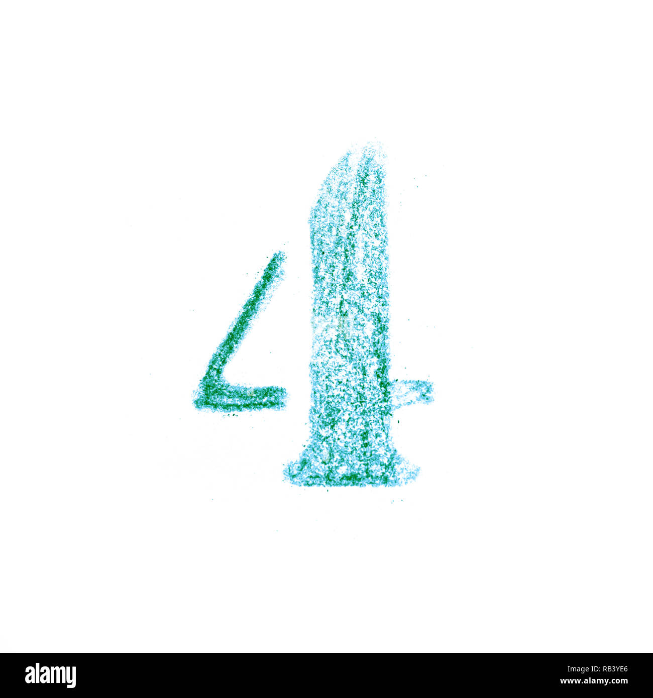 number , Hand drawn by color pencil Stock Photo - Alamy