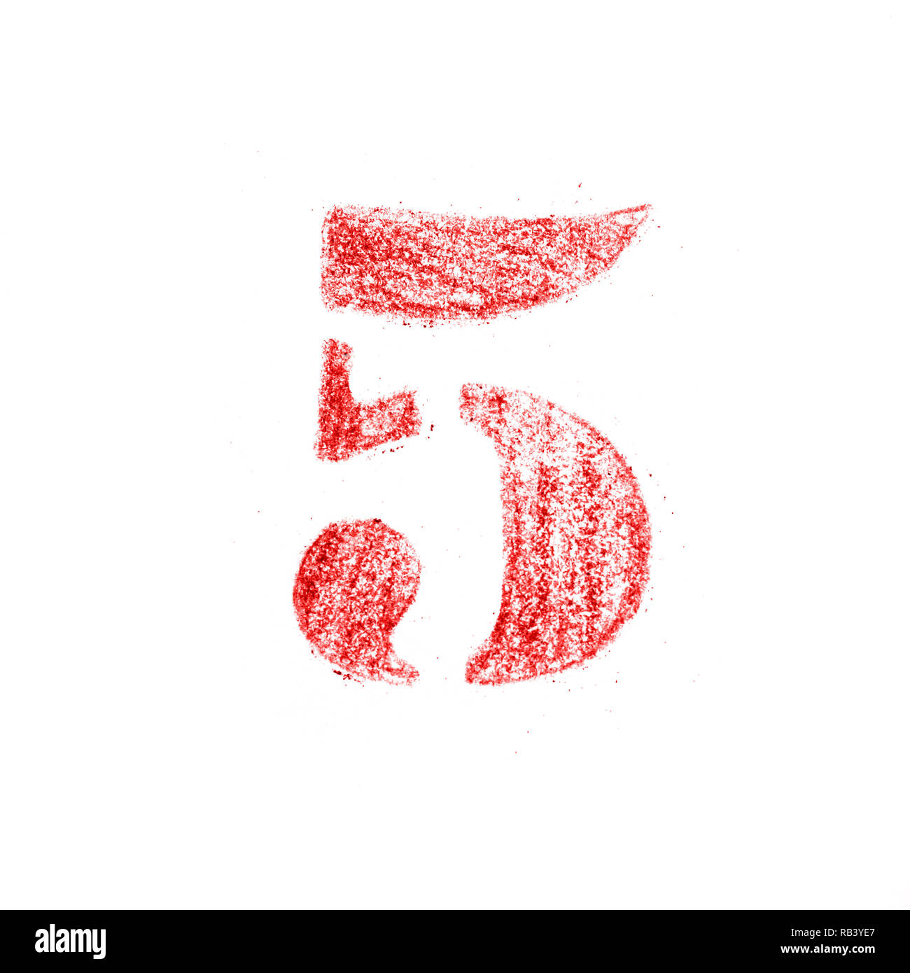 number , Hand drawn by color pencil Stock Photo - Alamy