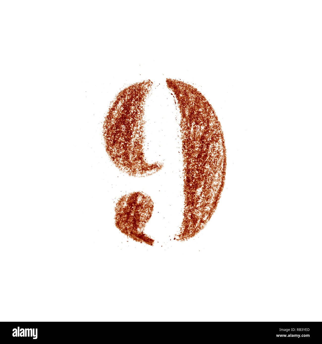 number , Hand drawn by color pencil Stock Photo - Alamy