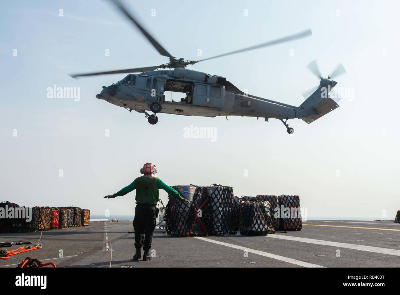 An MH-60S Knight Hawk, assigned to Helicopter Sea Combat Squadron (HSC ...