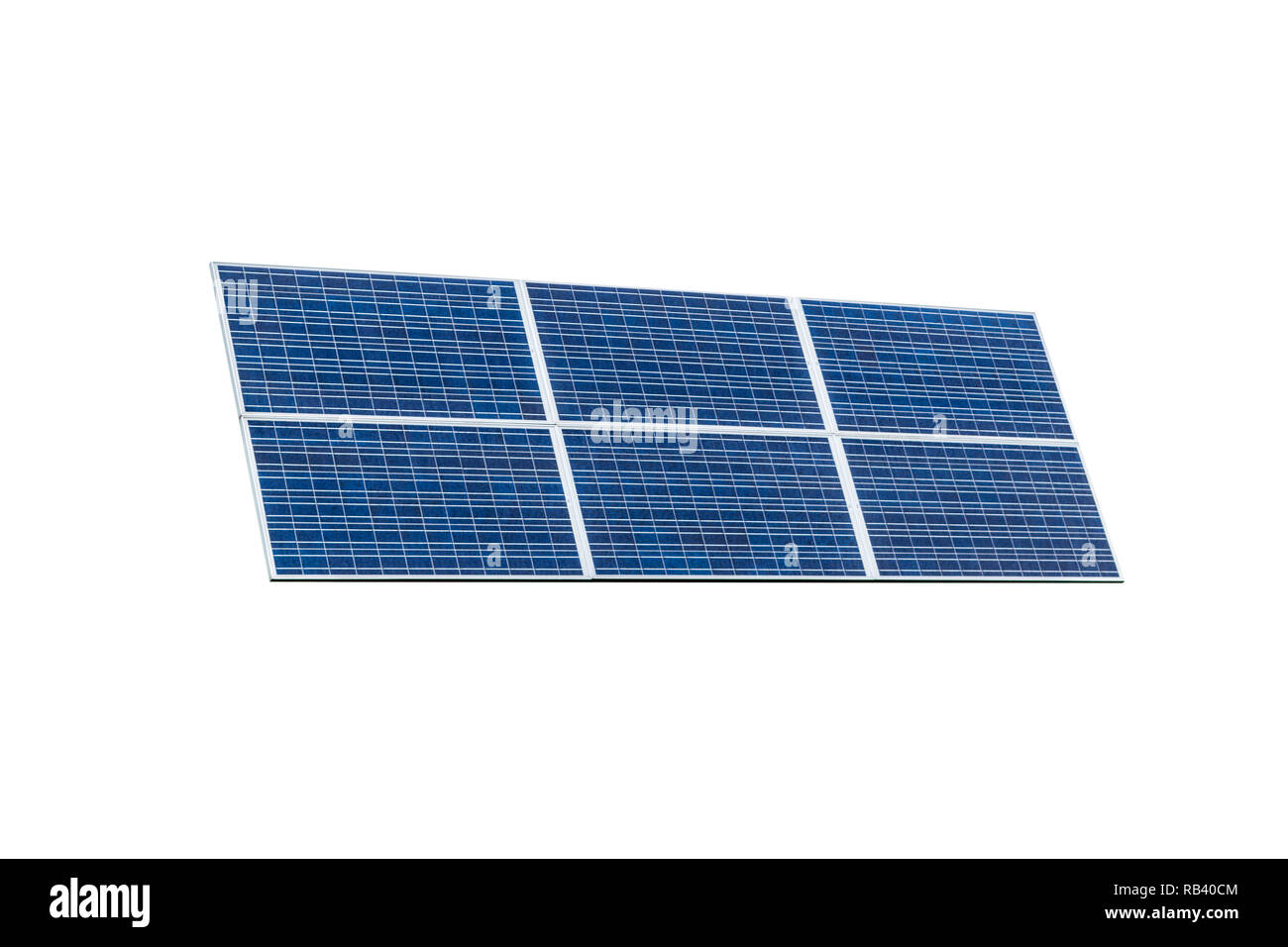 Blue Solar panel isolated on white background. Solar panels pattern for ...