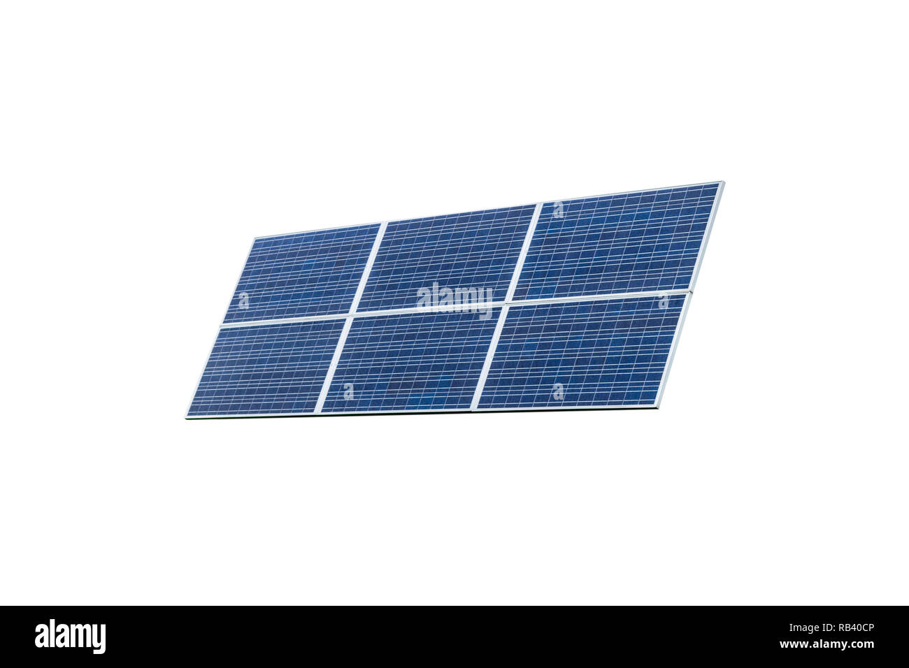 Blue Solar panel isolated on white background. Solar panels pattern for ...