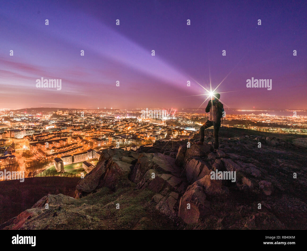 Arthur's seat edinburgh aerial view hi-res stock photography and images ...