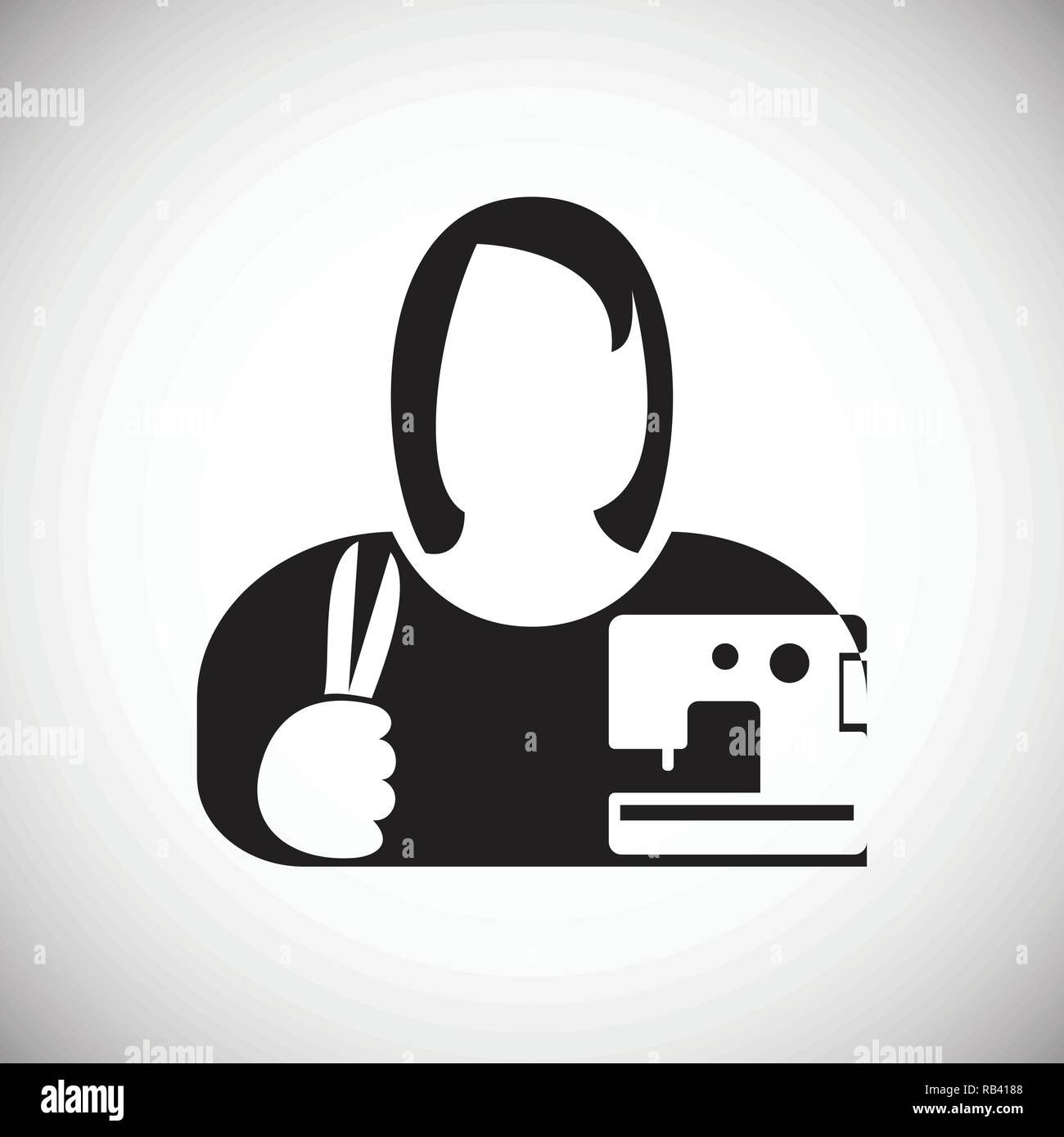 Tailor icon on white background for graphic and web design, Modern ...